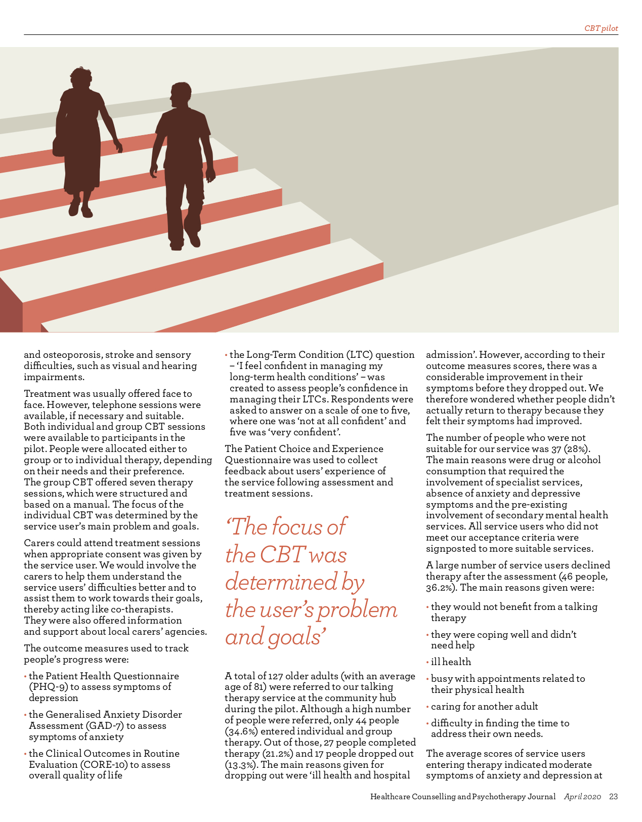 Improving access to therapy for the adults 65+: magazine article ...